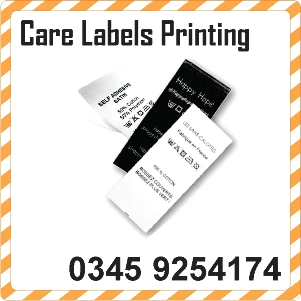 Care Labels Printing Service in Peshawar & Nowshera Pakistan