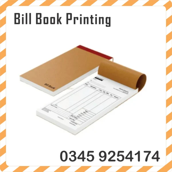 Bill Book Printing Service in Peshawar & Nowshera Pakistan